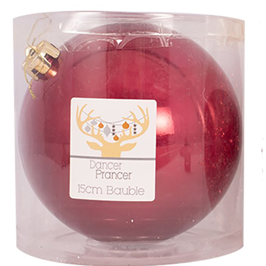 Buy Red Gloss Christmas Bauble 15cm in Australia | Real Christmas Trees