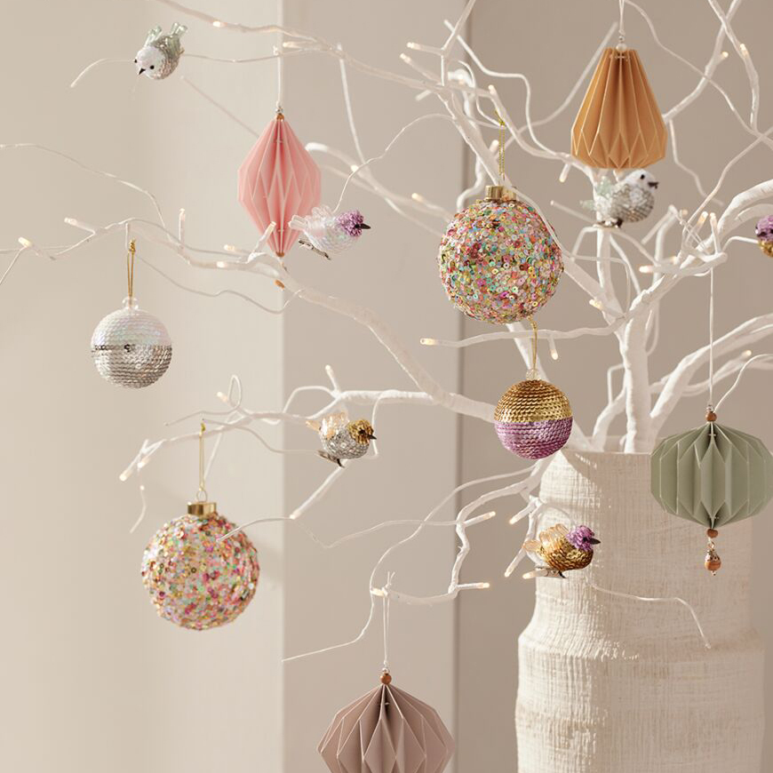 Buy Wanderlust Sequin Hanging Baubles 8cm 4 pc in Australia | Real ...